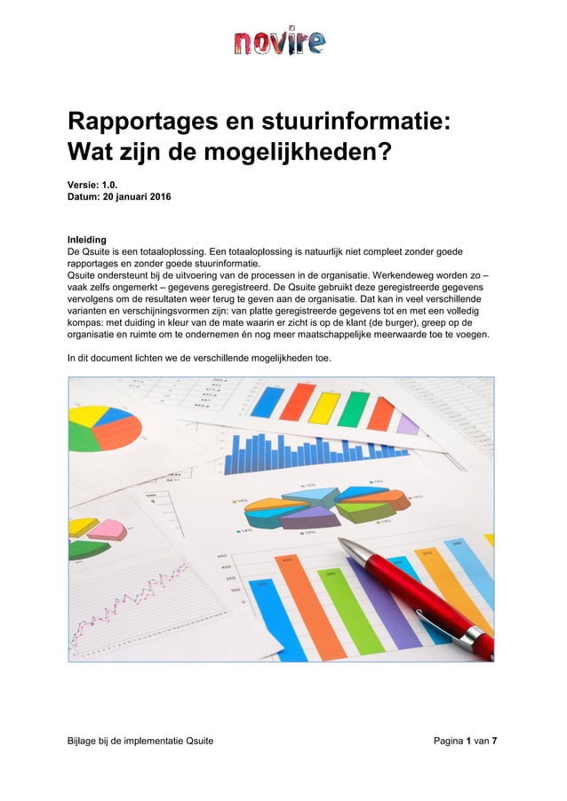 Management rapportages | wat zijn de mogelijkheden voor de informele ...