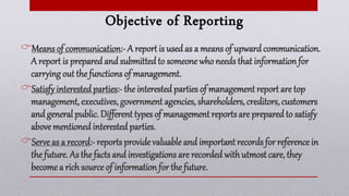 Management Reporting System in Management Accounting | PPTX