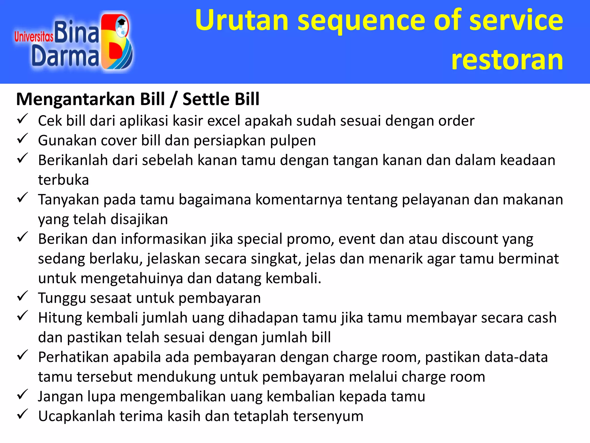 Management Resto Bar Term 6 Prosedur Umum Pelayanan Di Restoran.pdf