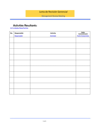 Management review format | DOCX