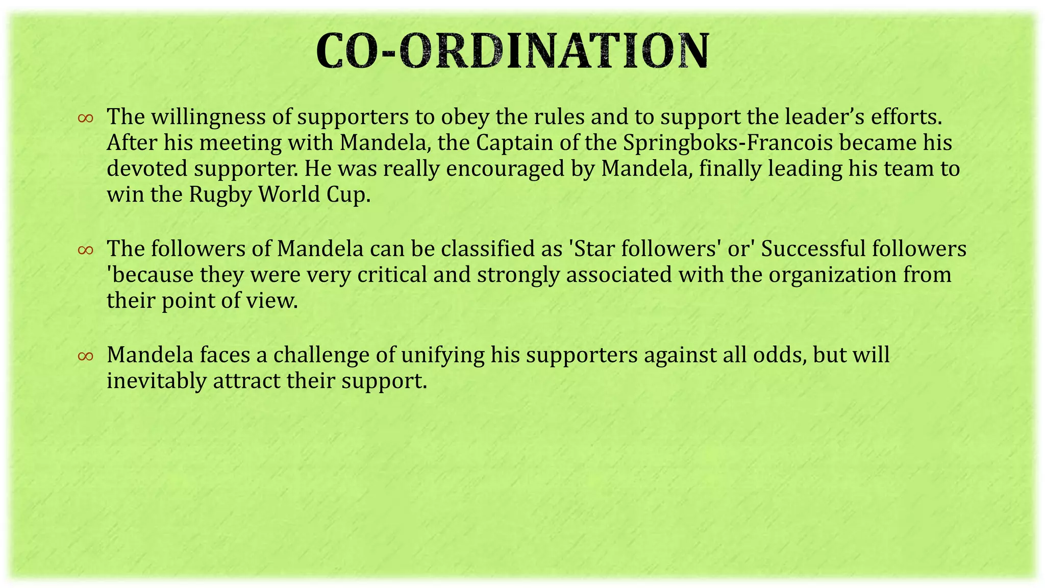 Invictus movie management roles | PPT