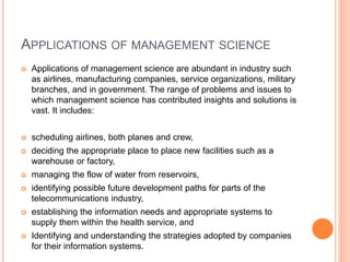 Management science | PPTX