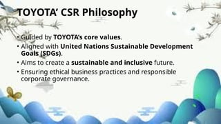 Driving Sustainability Through Toyota’s CSR | PPTX