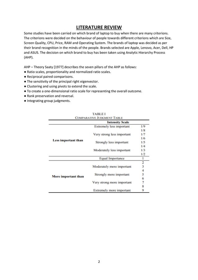 Analytical Hierarchy Process Ahp Pdf