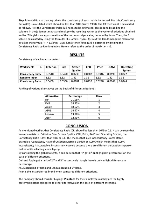 Analytical Hierarchy Process Ahp Pdf