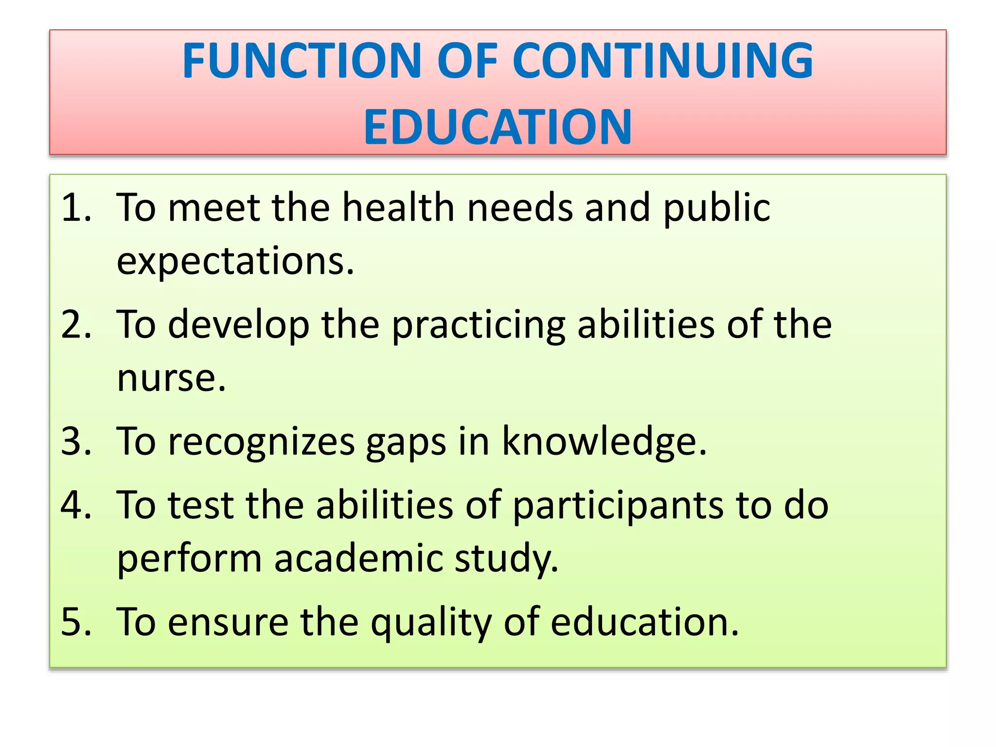 continuing education | PPTX