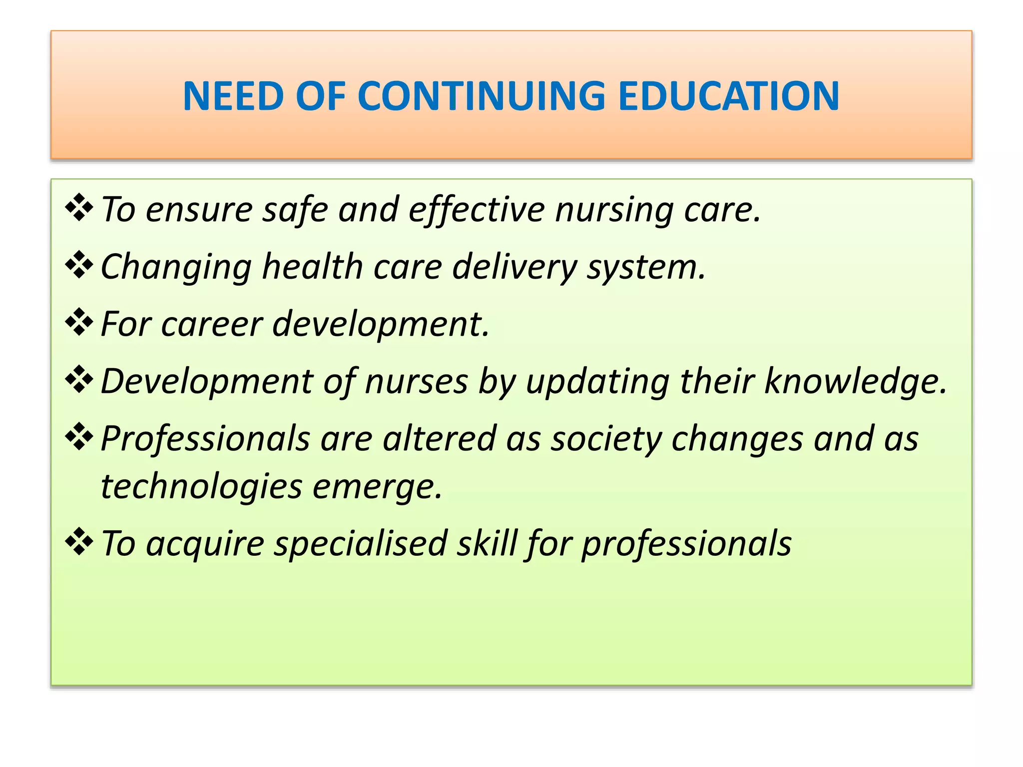 continuing education | PPTX