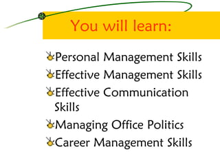 Management skills for everyone | PPT