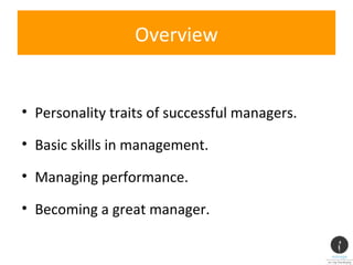 Management skills for new managers | PPT