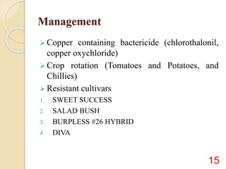 Management Strategies of Phytopathogenic Prokaryotes | PPTX