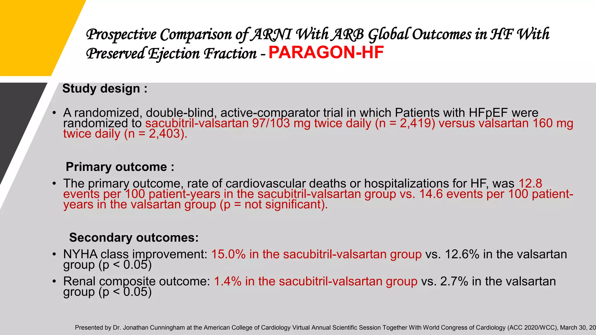 Management strategy in HF with ARNI - Recent updates | PPTX