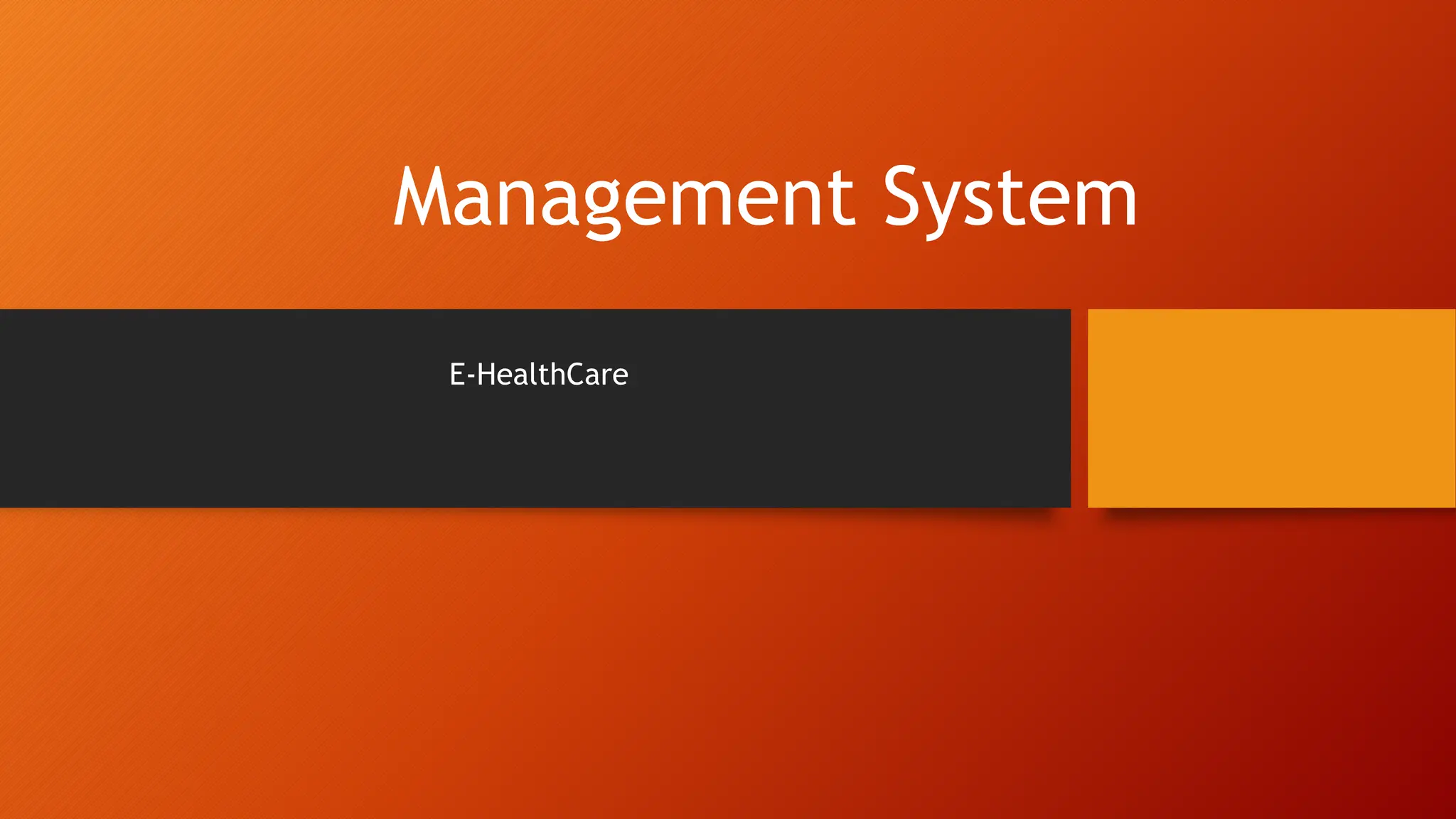 E healthcare Management System powerpoint | PDF