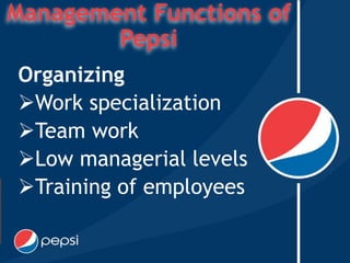Management system of pepsico | PPTX