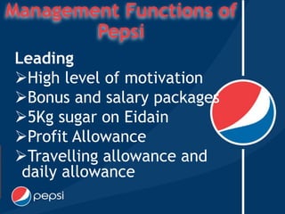 Management system of pepsico | PPTX