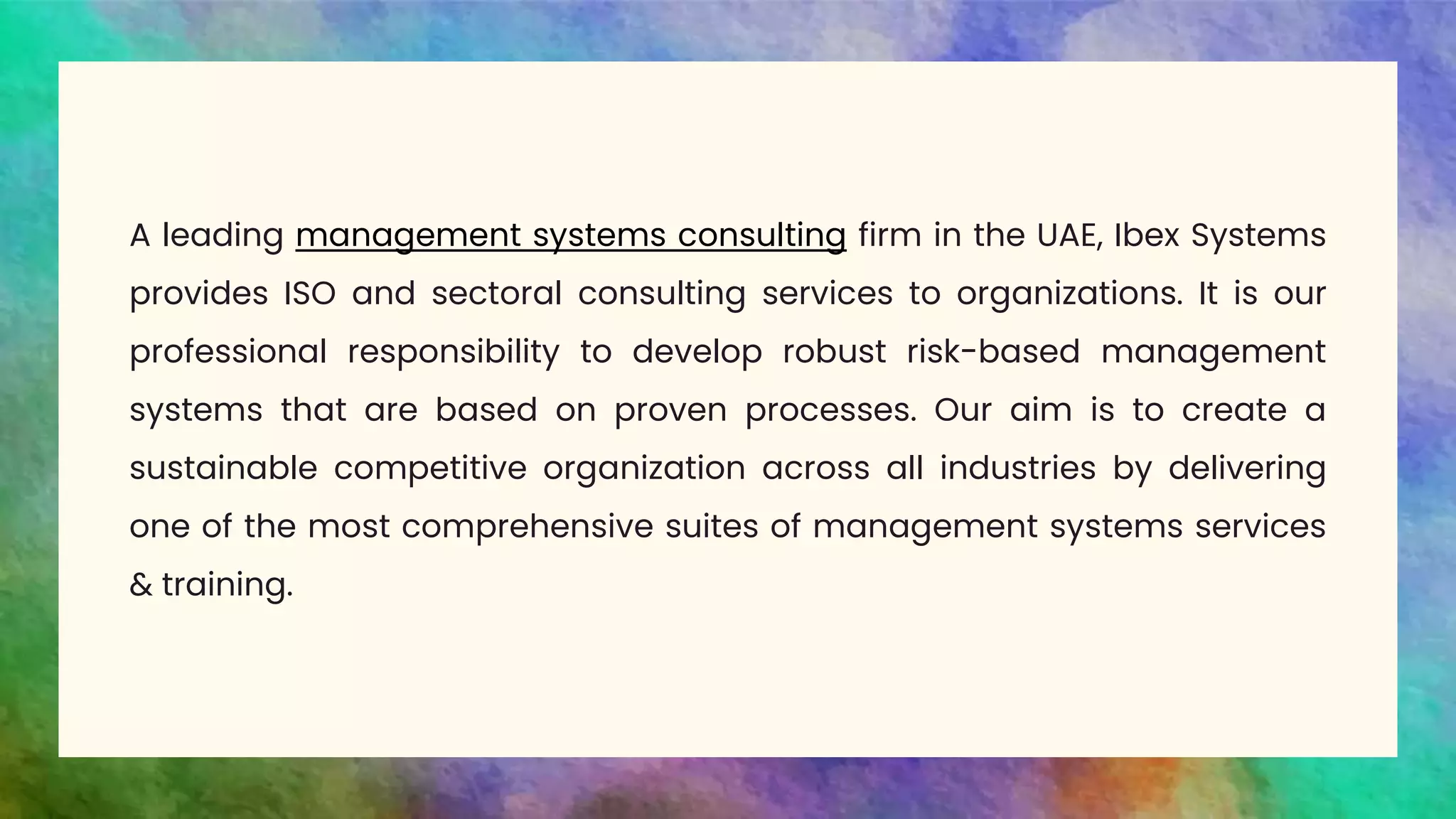Management Systems Consulting | PPTX