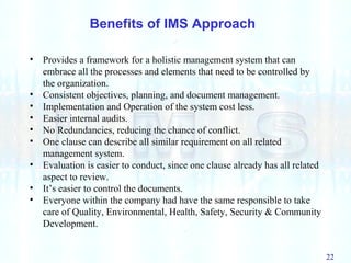 Management systems integration - ims | PPT
