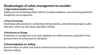 Safety Management Ppt on Management Subject | PPTX