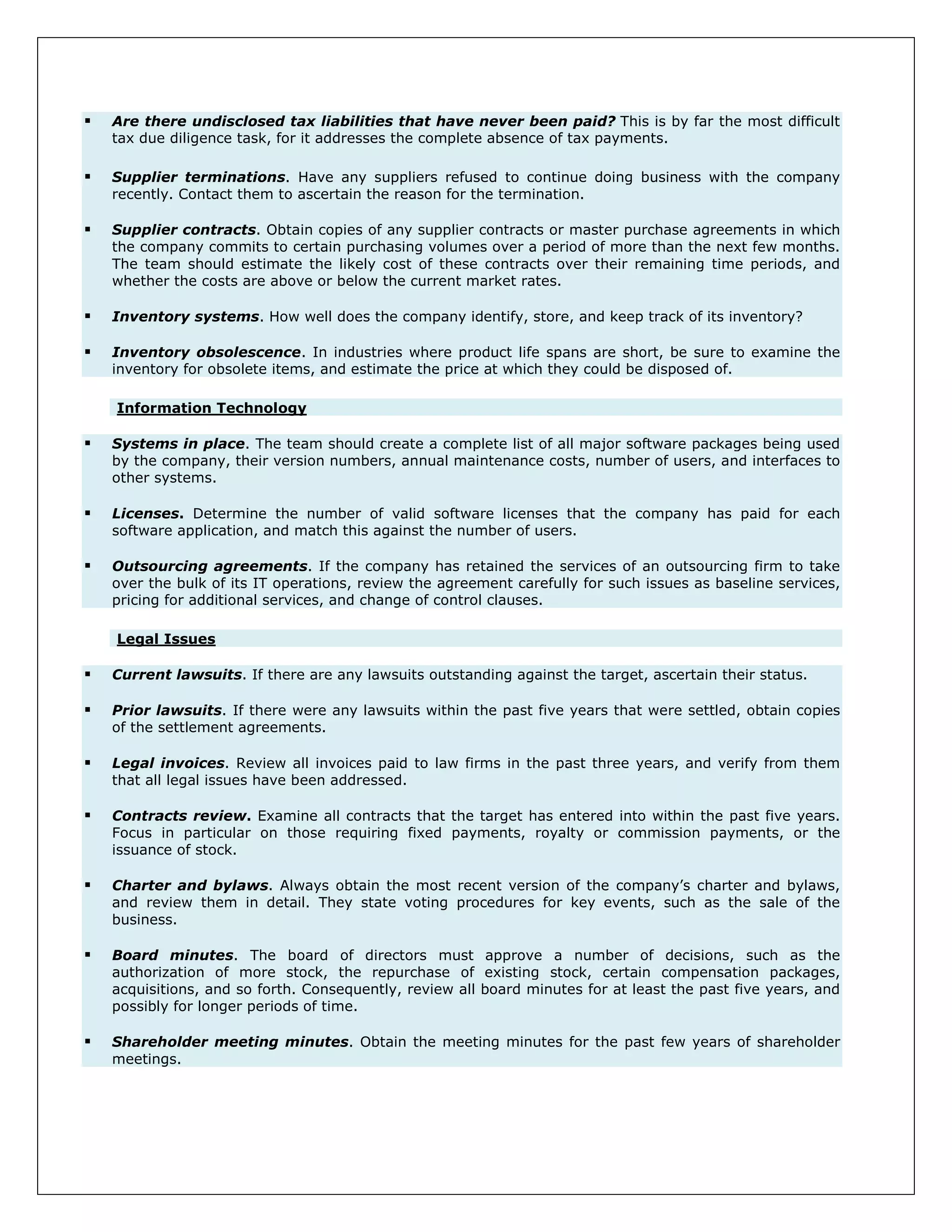 Management takeover checklist taufir | PDF