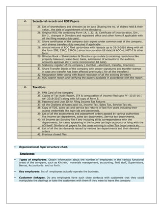Management takeover checklist taufir | PDF
