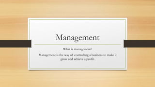 Management tasks | PPTX