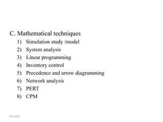 managementtechniques-ppt.pptx | Business Administration | Business