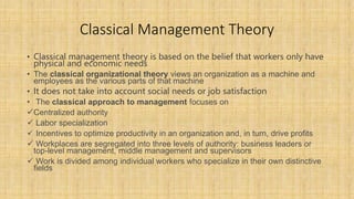 Management Theories-1pp Abraham Maslow's | PPT