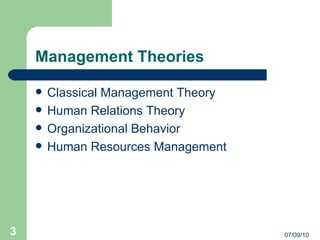 Management theories | PPT