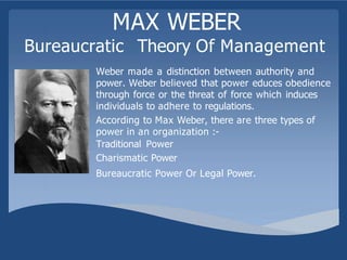 MANAGEMENT THEORIES PRESENTATION MANAGEMENT | PPTX