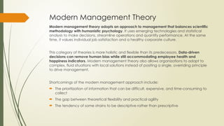 Management Theories, Types of Management | PPTX