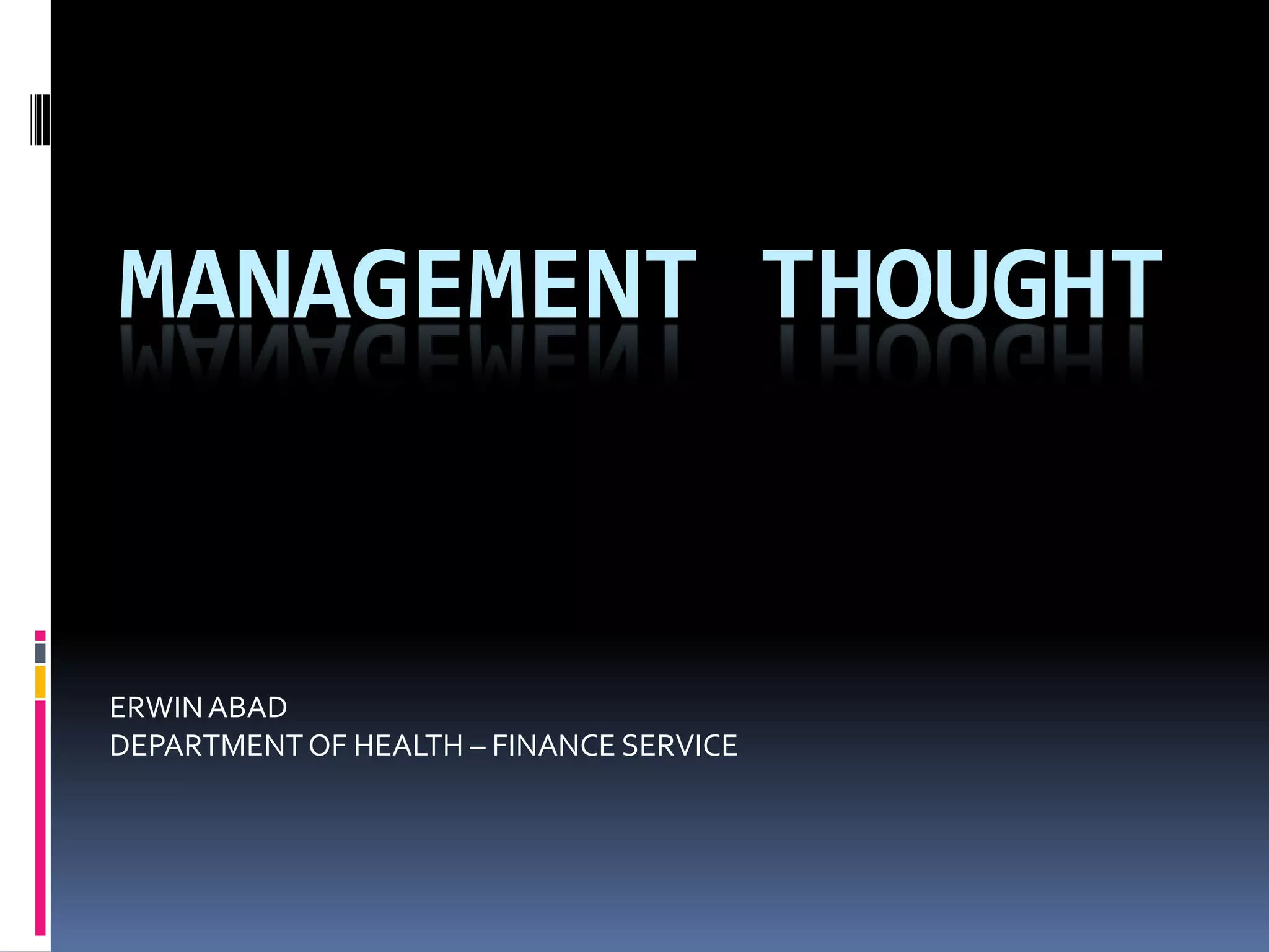 Management thought | PPT