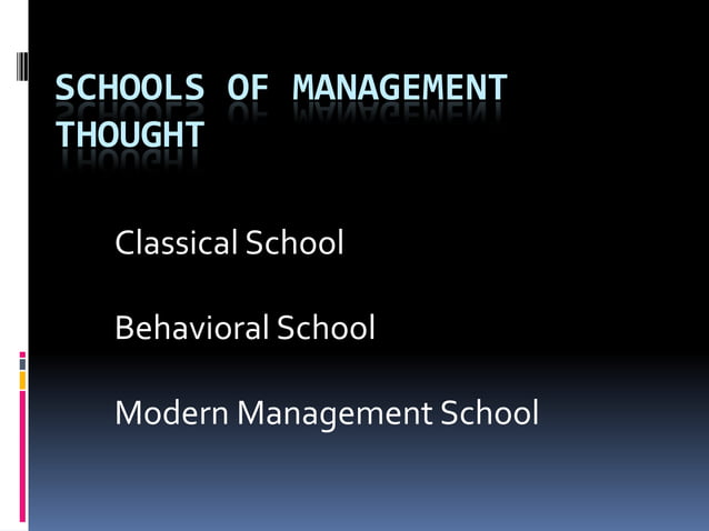 Management thought | PPT