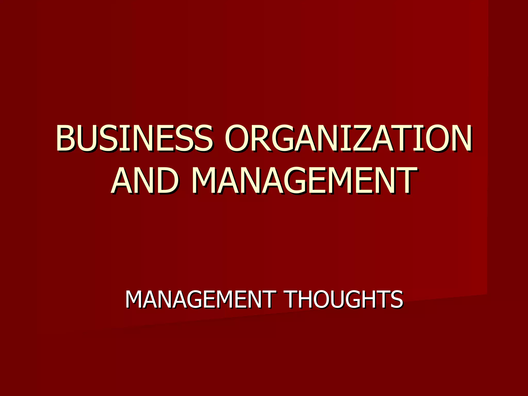 Management thoughts | PPT