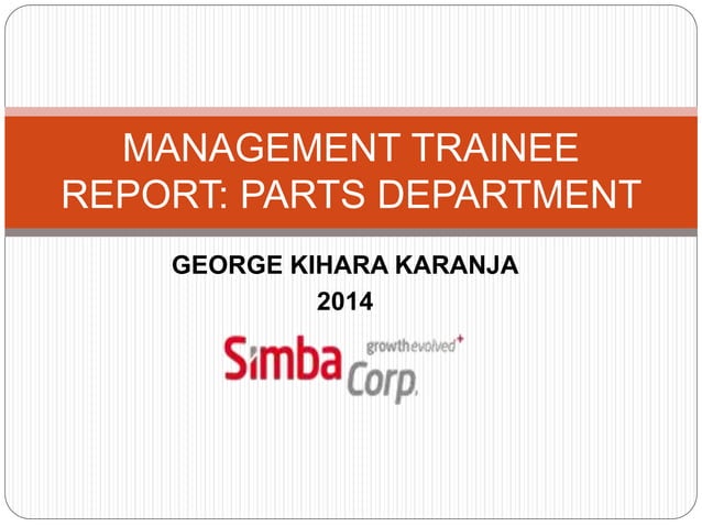 Management trainee report.ppt | Automotive Industry | Industries