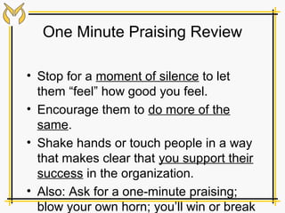 Management training the one minute manager | PPT