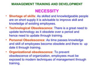 Management training &development | PPT