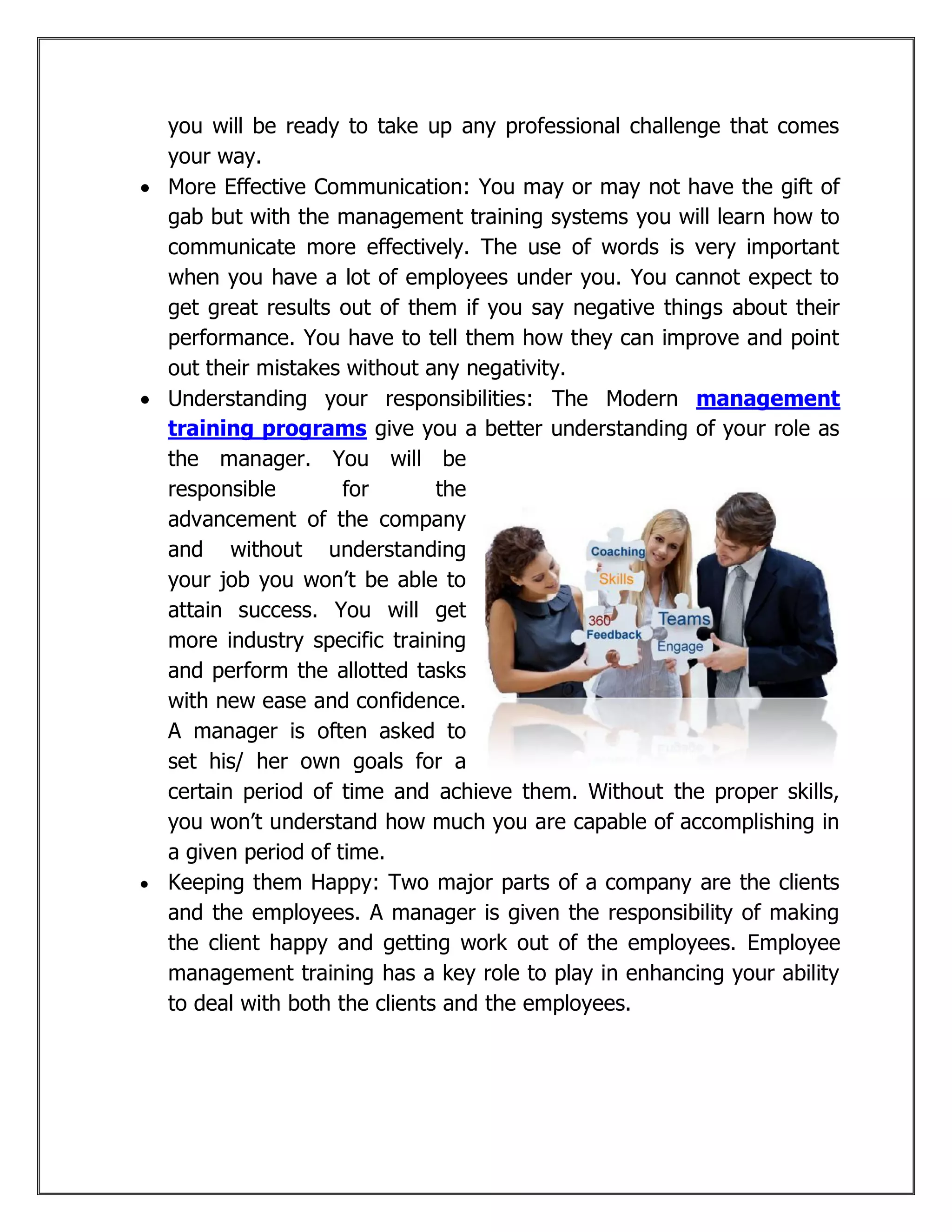 Why are Management Training Program so Important? | PDF