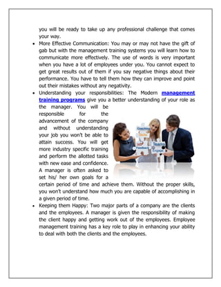 Why are Management Training Program so Important? | PDF
