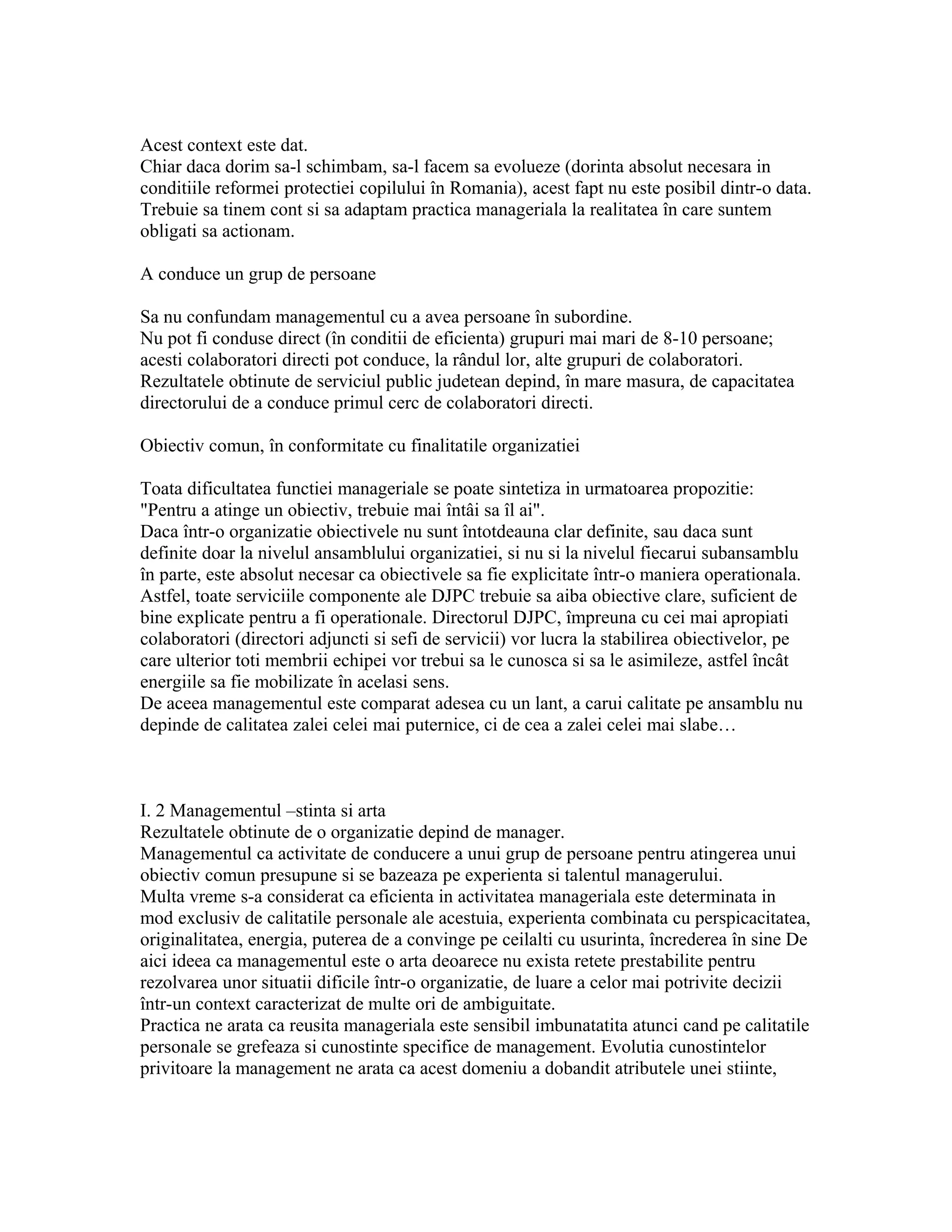 Managementul prezentare generala | DOC