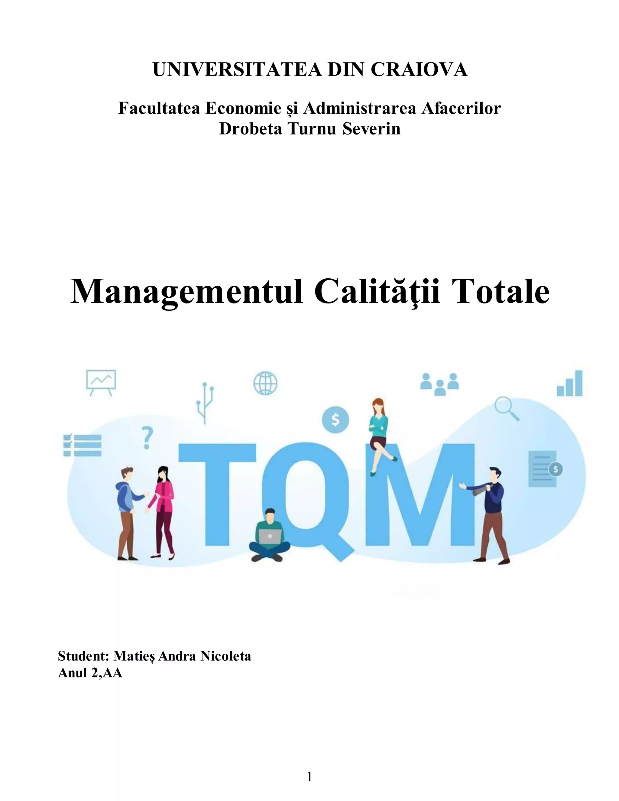 Managementul calitatii totale | DOC