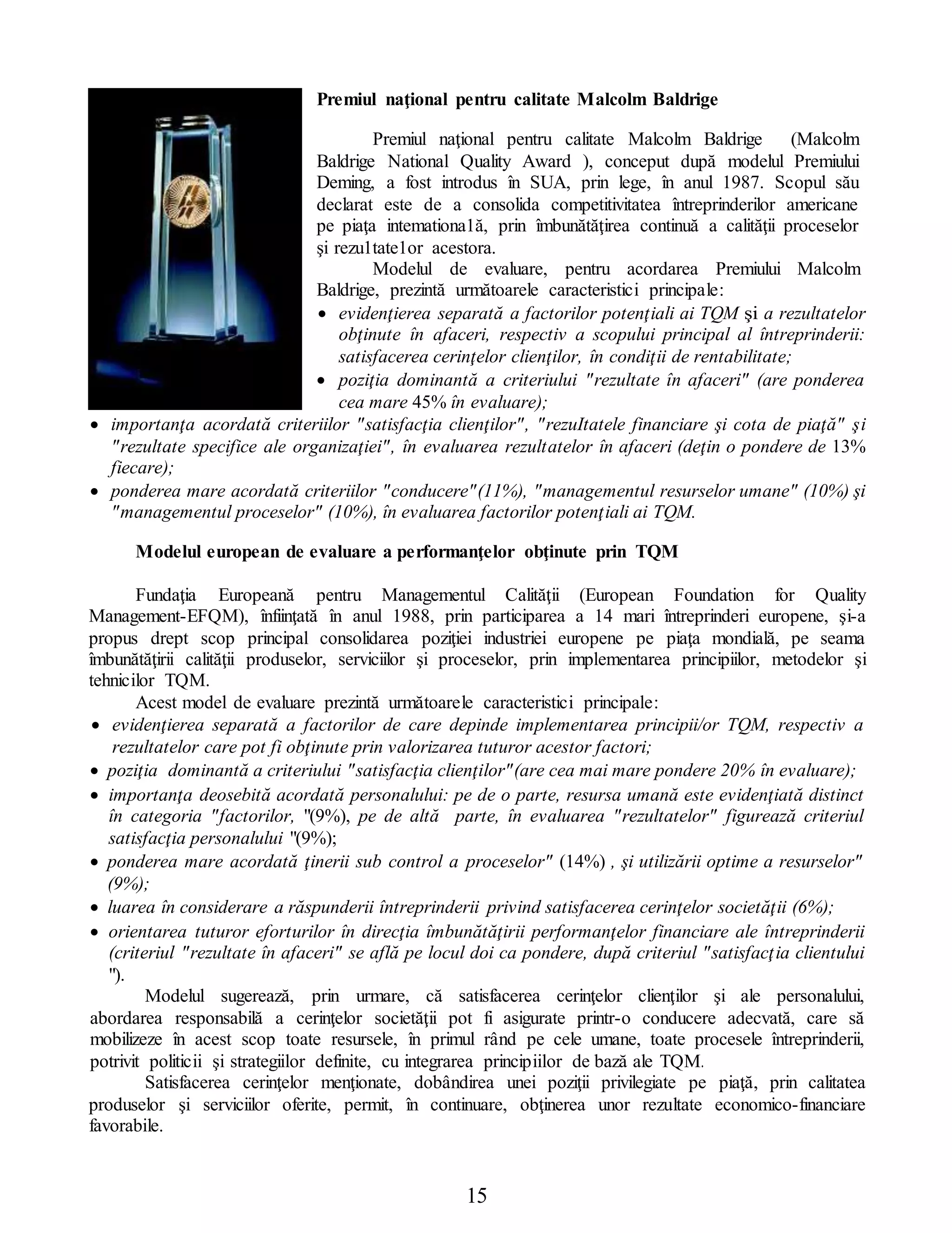 Managementul calitatii totale | DOC