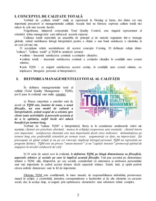 Managementul calitatii totale | DOC