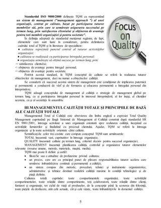 Managementul calitatii totale | DOC