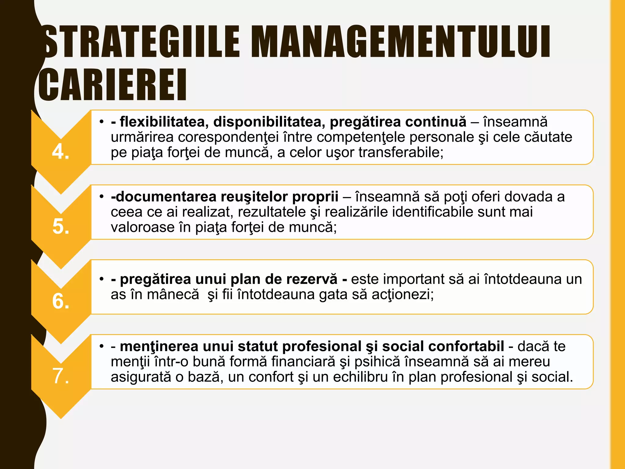 Managementul carierei | PPT