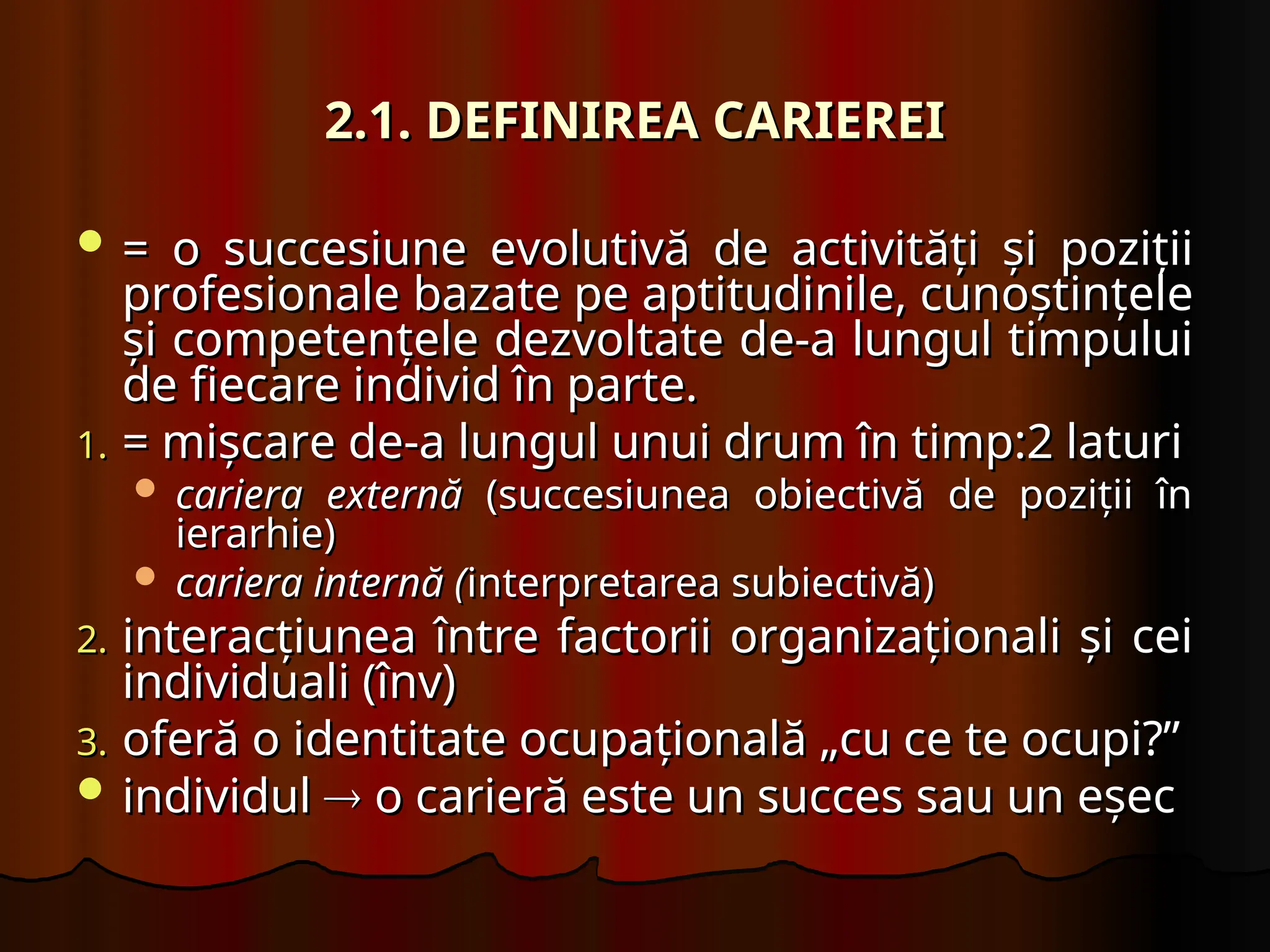 Managementul carierei | PPT