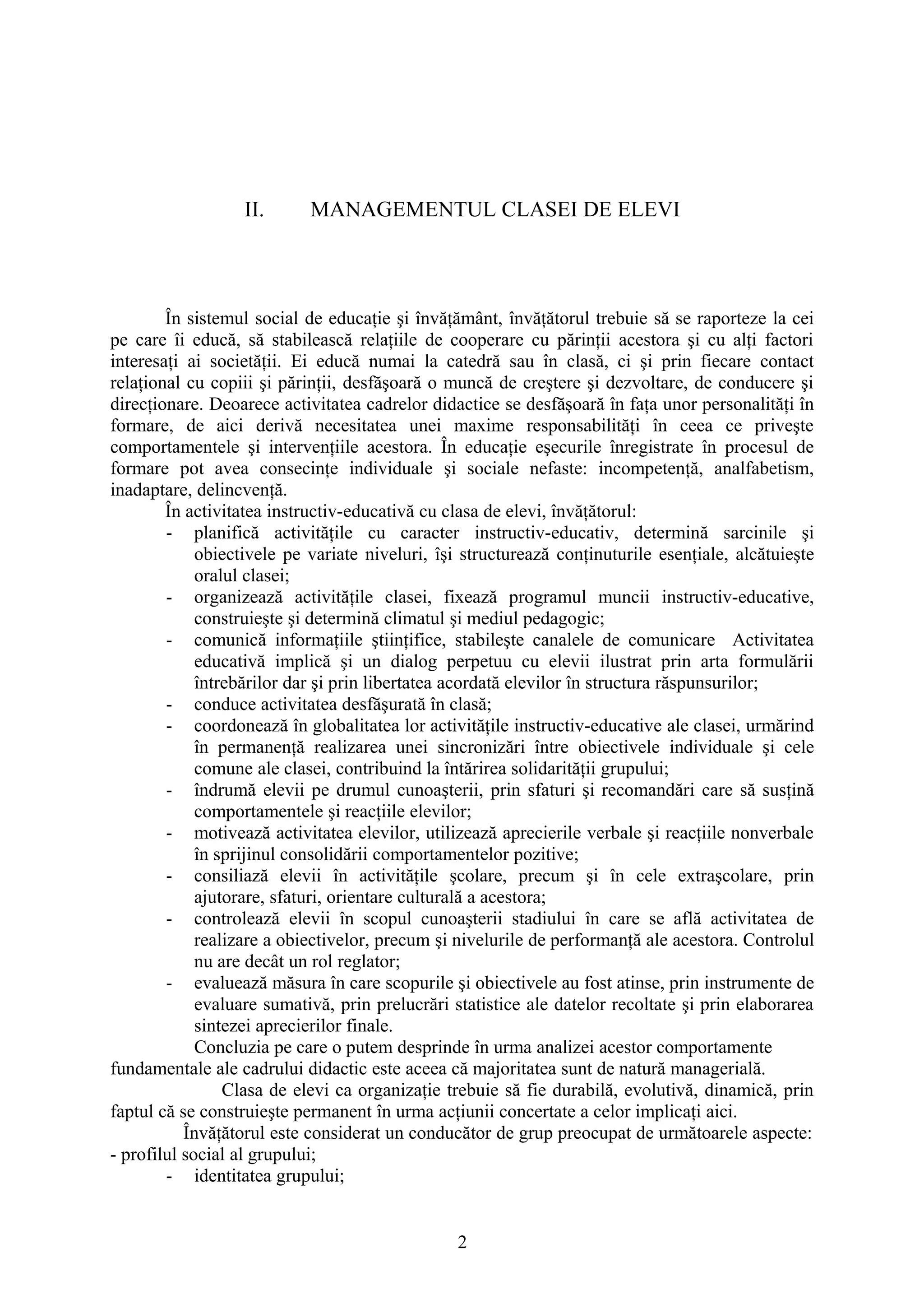 Managementul clasei | PDF