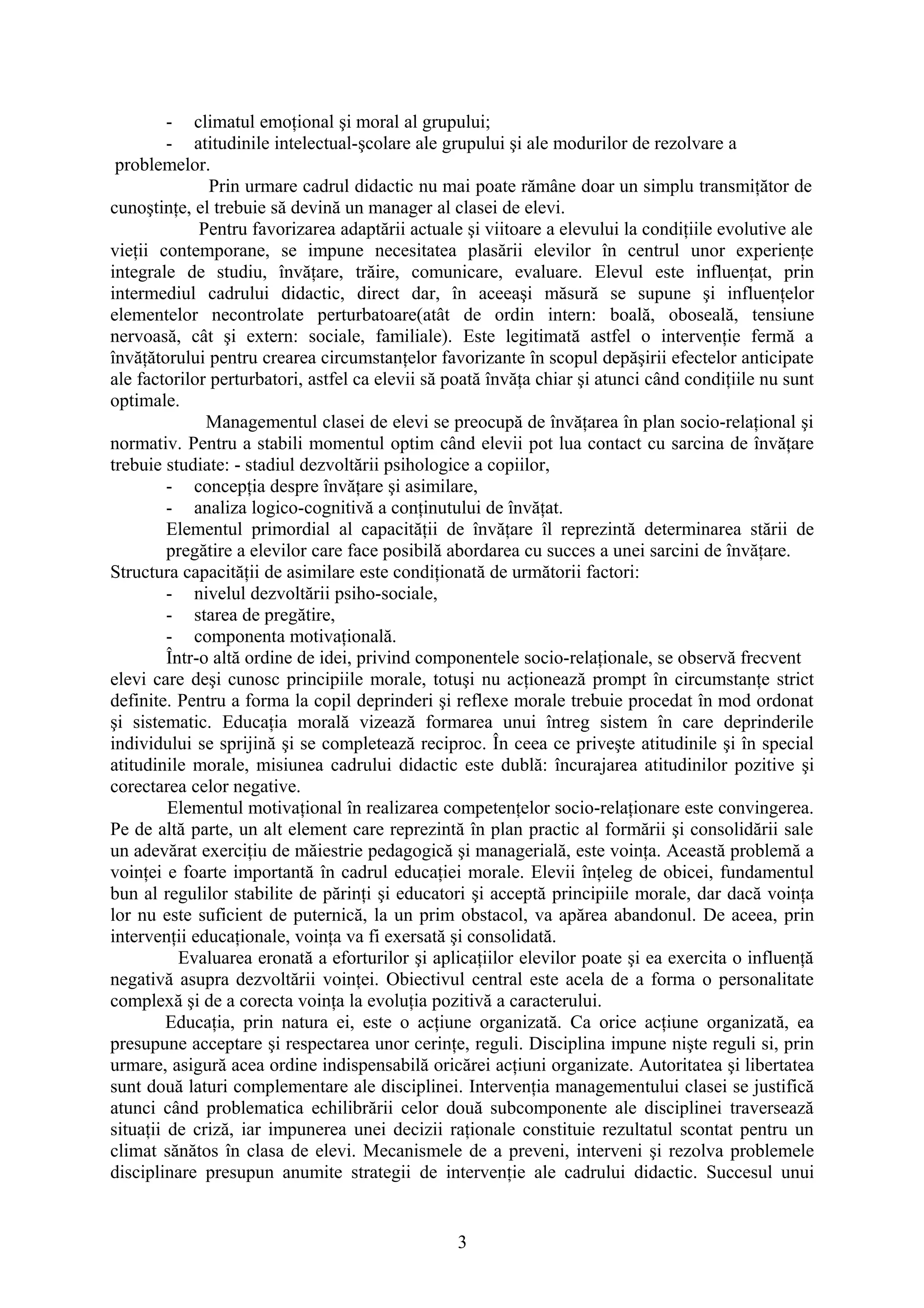 Managementul clasei | PDF