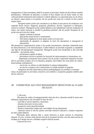Managementul clasei | DOC