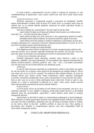 Managementul clasei | DOC