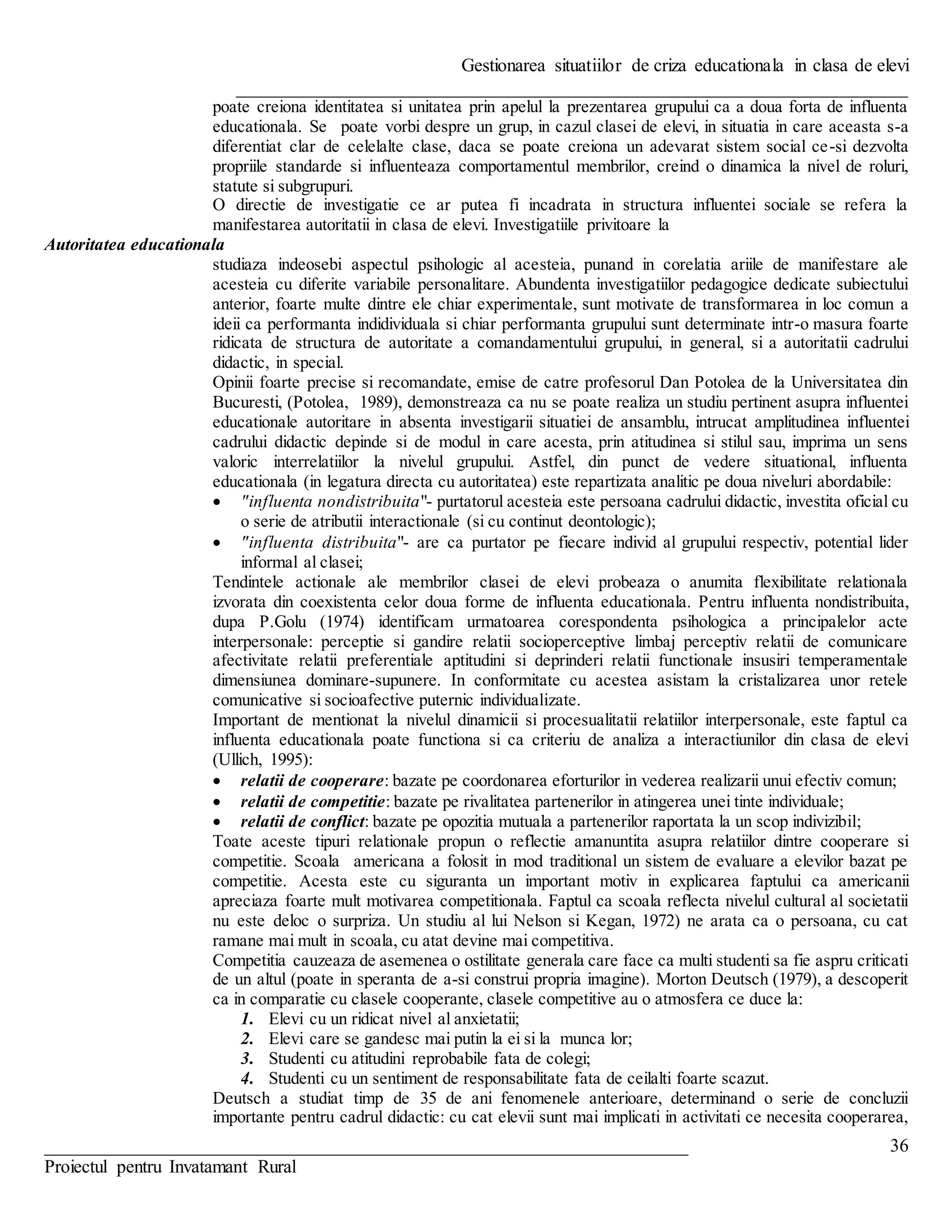 Managementul clasei | DOC