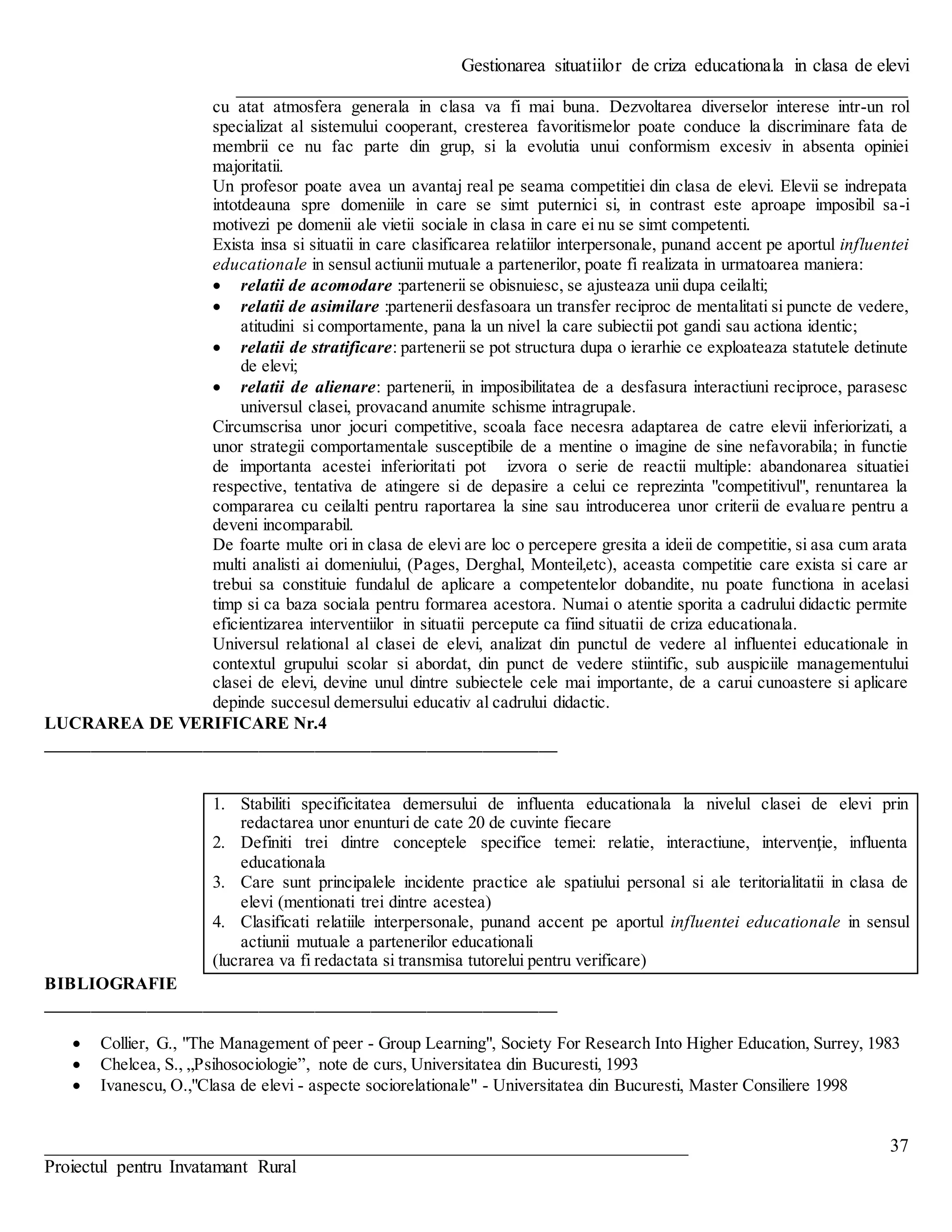 Managementul clasei | PDF